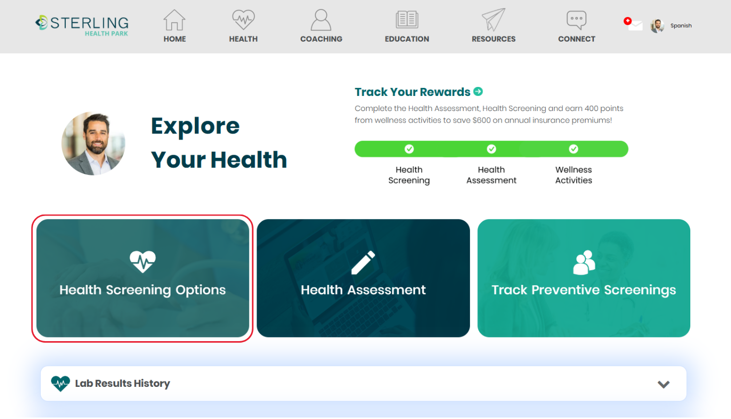 How do I submit screening results from my healthcare provider?