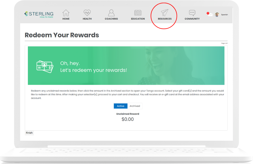 How do I redeem my Tango rewards?